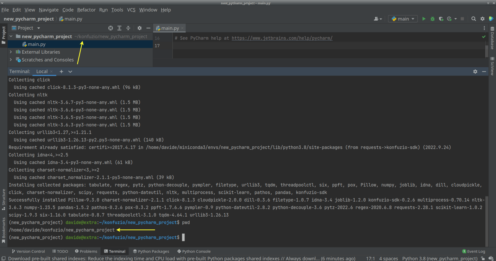 Install SDK using PyCharm — Konfuzio documentation
